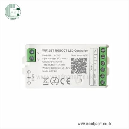 LED Wi-Fi & BT Controller, RGBCCT - Transform Your Walls into Works of ...