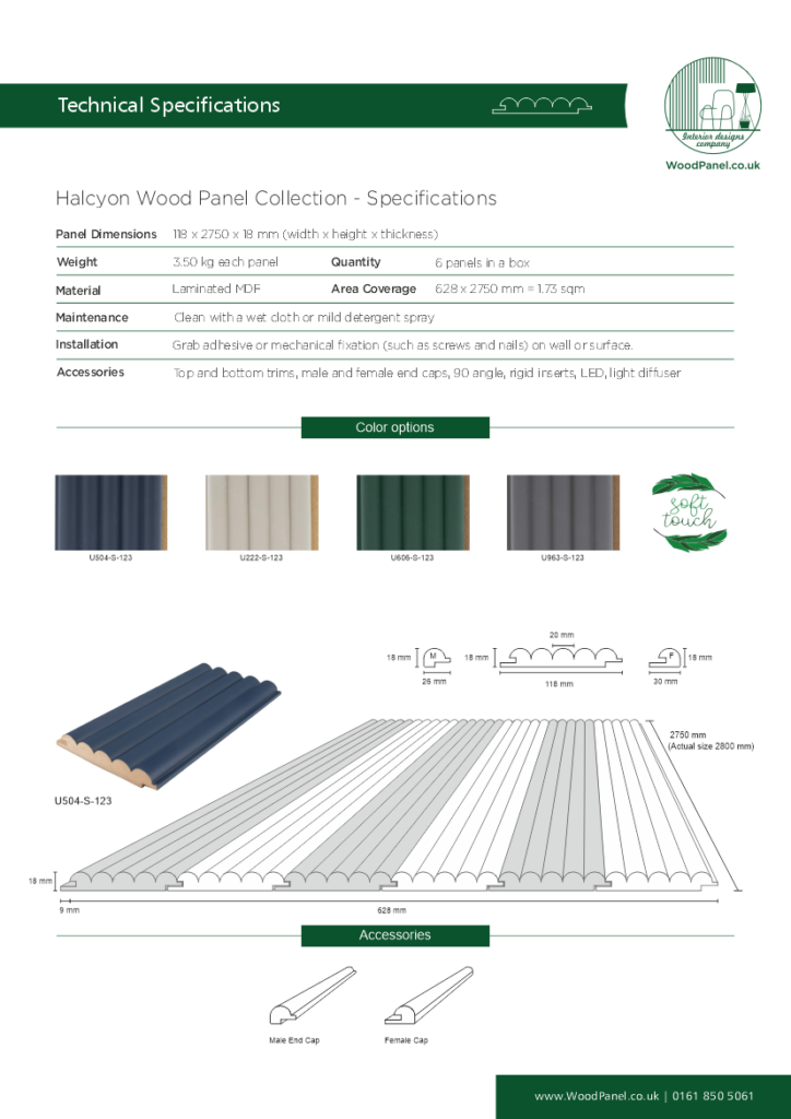 Halcyon Wood Panel - Forest Green - Transform Your Walls into Works of ...