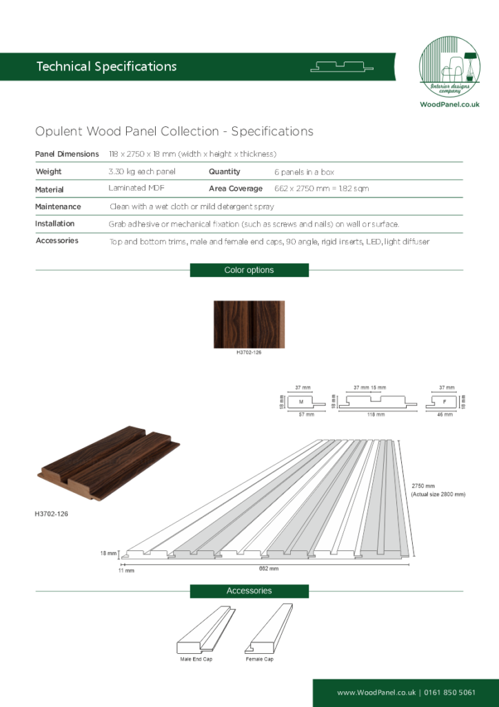 Opulent Wood Panel - Tobacco - Transform Your Walls into Works of Art ...